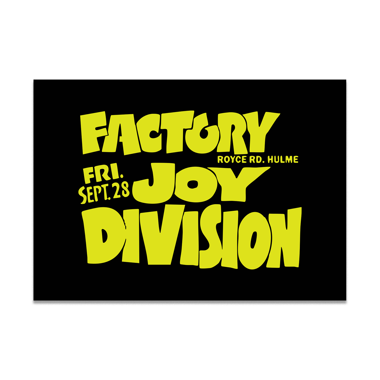 Factory Joy Division Poster | New Order